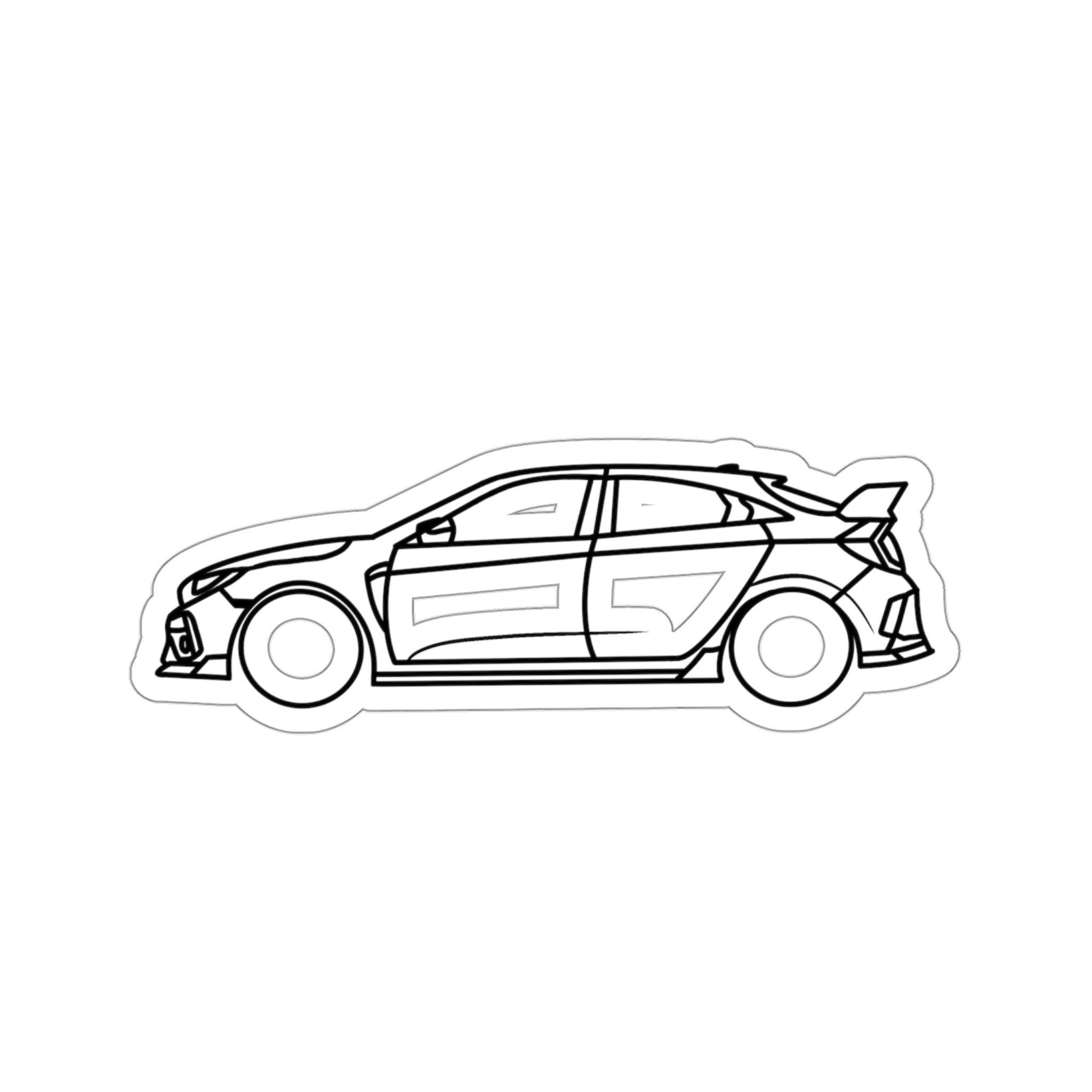 Honda Civic Type R Kiss-cut Sticker | Car Guy Gifts | Car Enthusiast ...