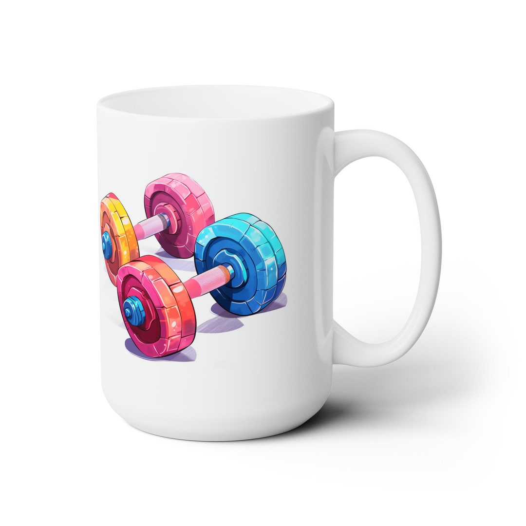 Dumbbell Coffee Mug Strong Woman Cup - Etsy