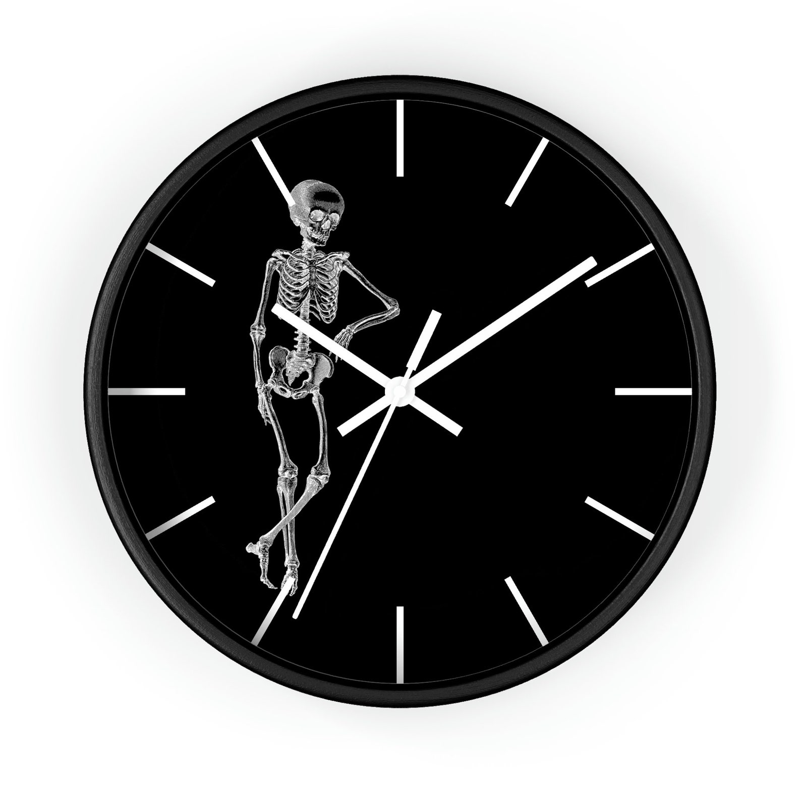 Spooky Skeleton Wall Clock, Spooky Home Decor, Skeleton Decor, Wall ...