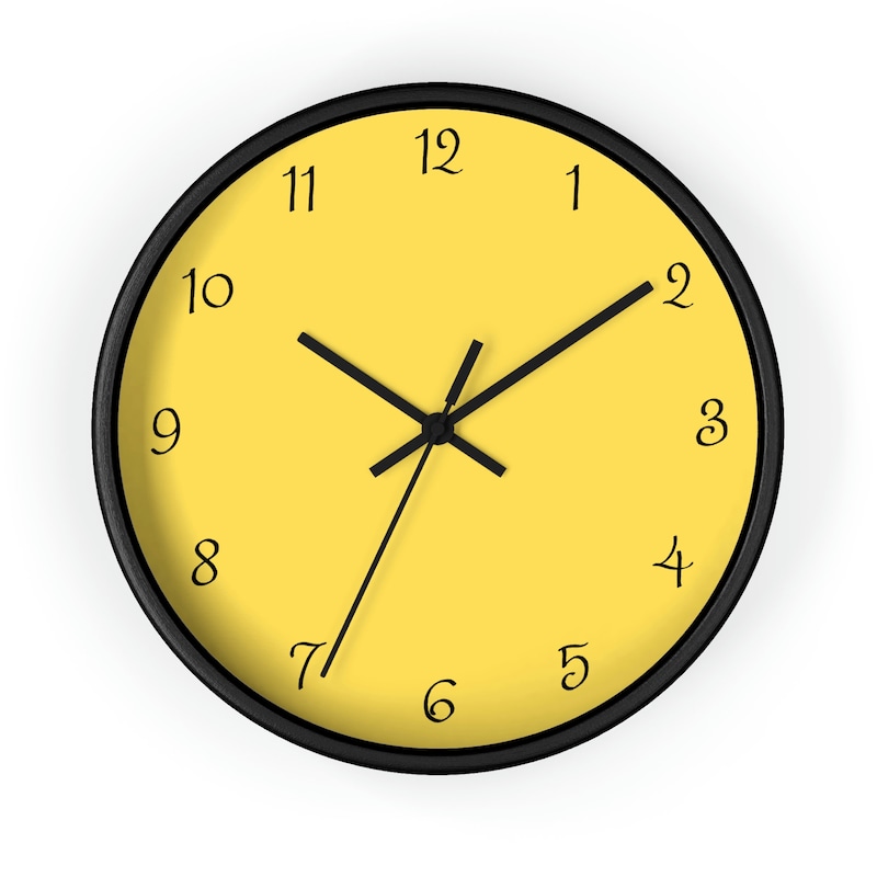 Yellow Wall Clock - Etsy
