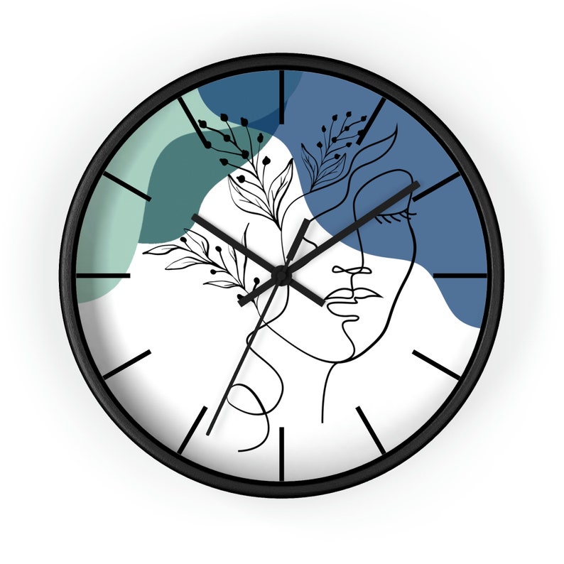 Abstract Wall Clock Line Art Modern Wall Clock Unique Gift - Etsy