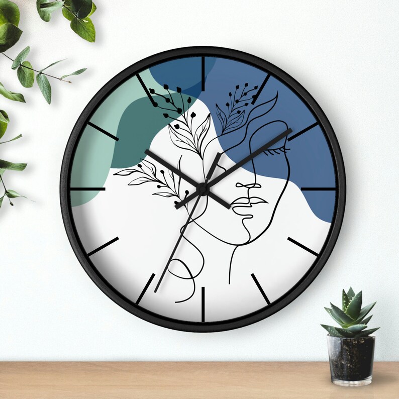 Abstract Wall Clock Line Art Modern Wall Clock Unique Gift - Etsy