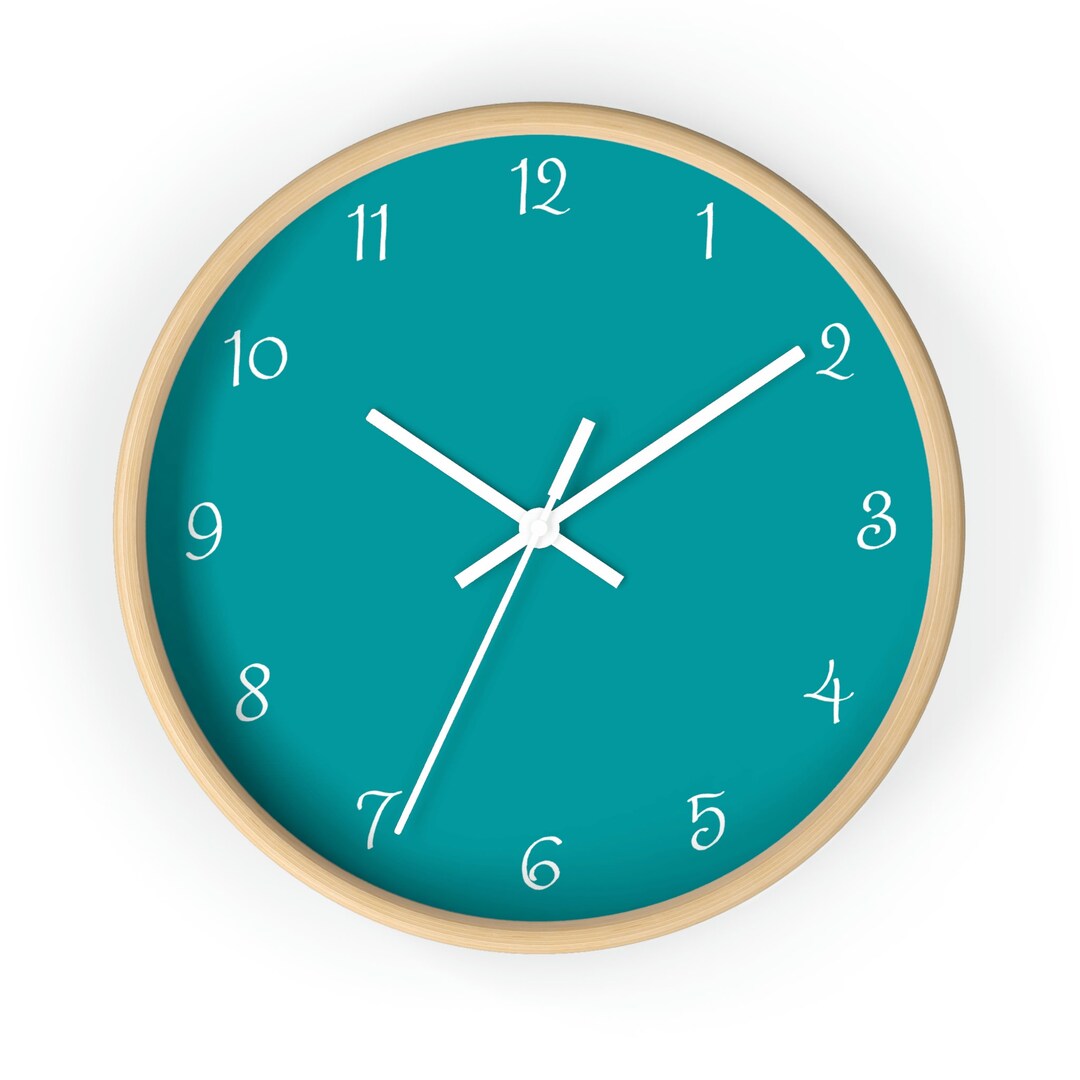 Teal Wall Clock - Etsy