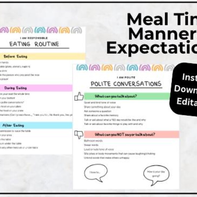 Table Manners - Etsy
