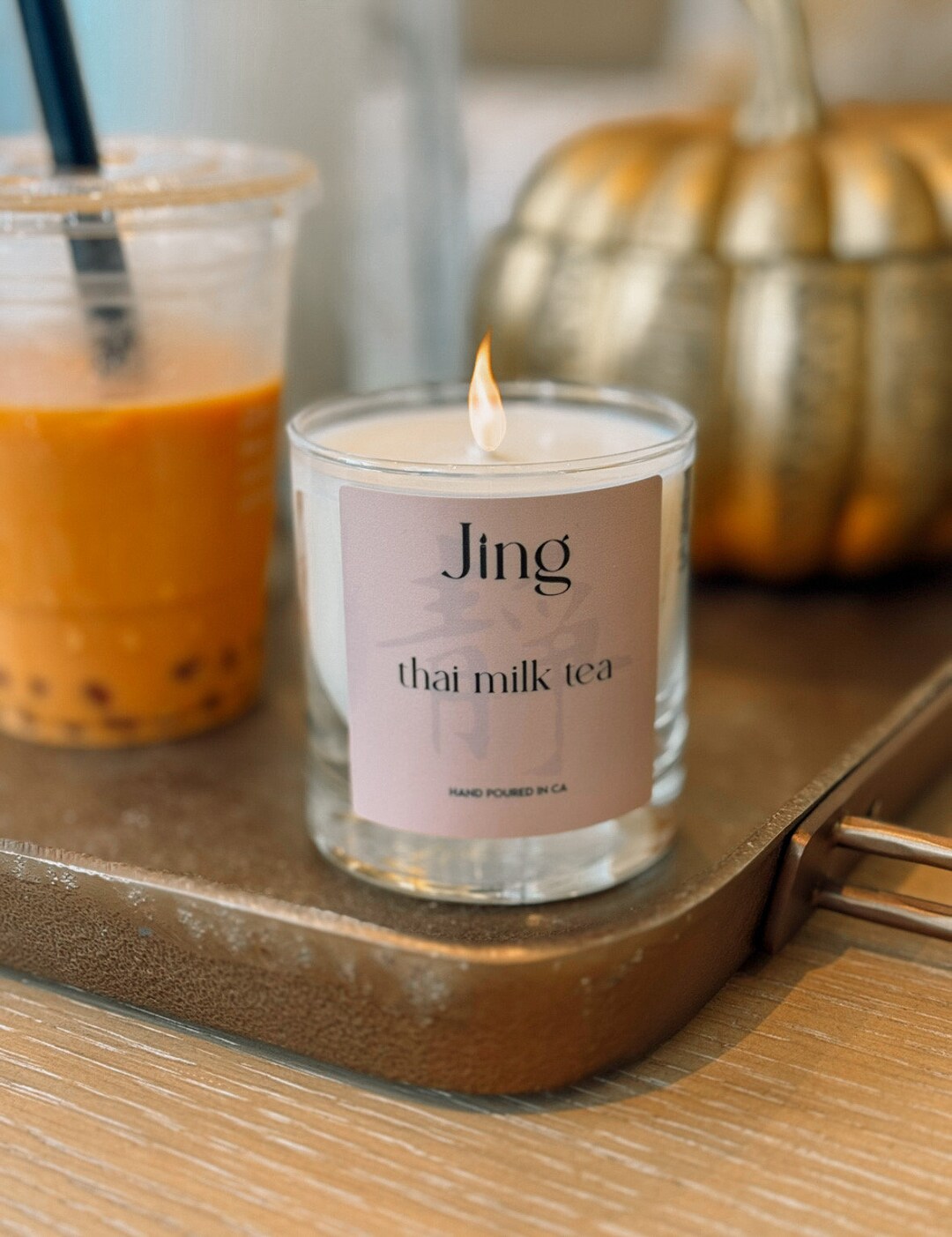 Thai Milk Tea Candle | 8oz Glass Jar | Asian-inspired Handmade Scented ...