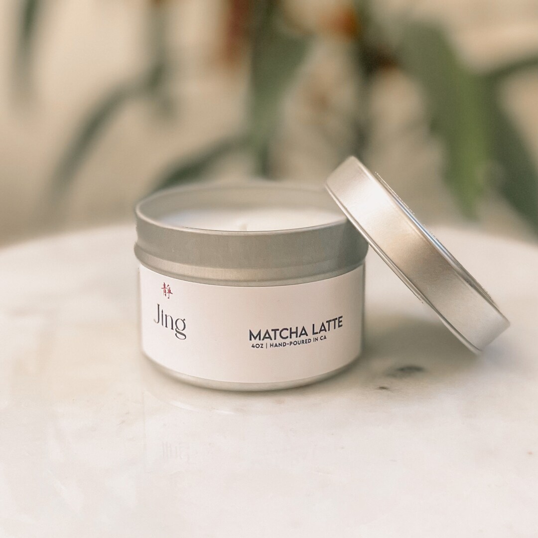 Matcha Latte Candle | 4oz Tin | Asian-inspired Handmade Scented Candle ...