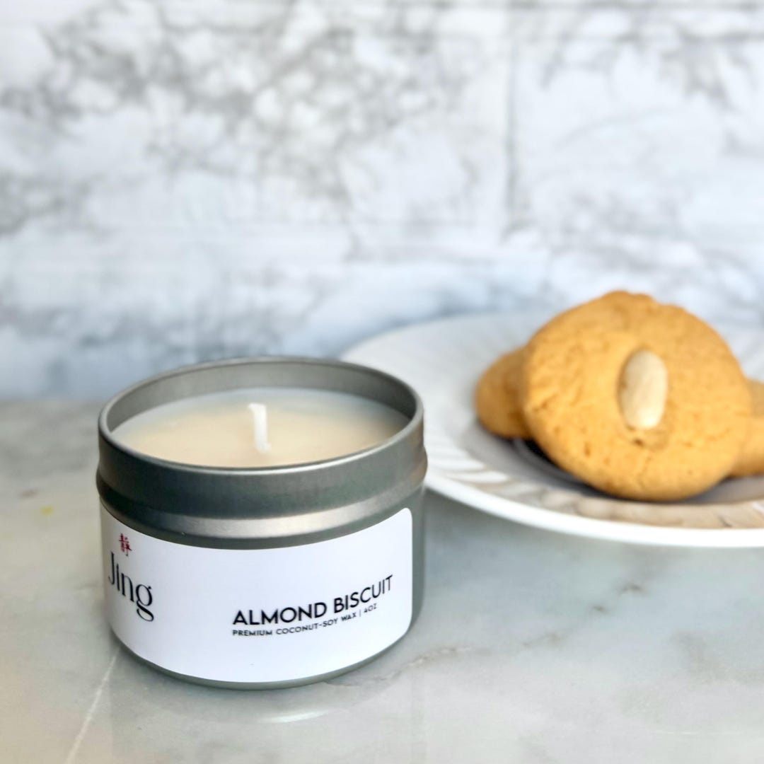 Almond Biscuit Candle | 4oz Tin | Asian-inspired Handmade Scented ...