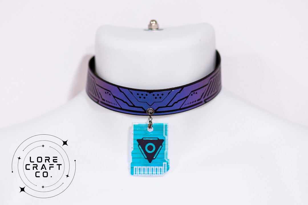 Cyberpunk Mech Choker, Acrylic Charm, Anime Inspired, Techwear Jewelry ...