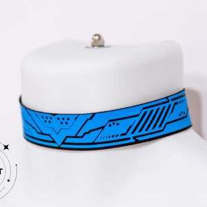 Cyberpunk Necklace, Techwear Jewelry, Leather Choker, Anime Inspired ...