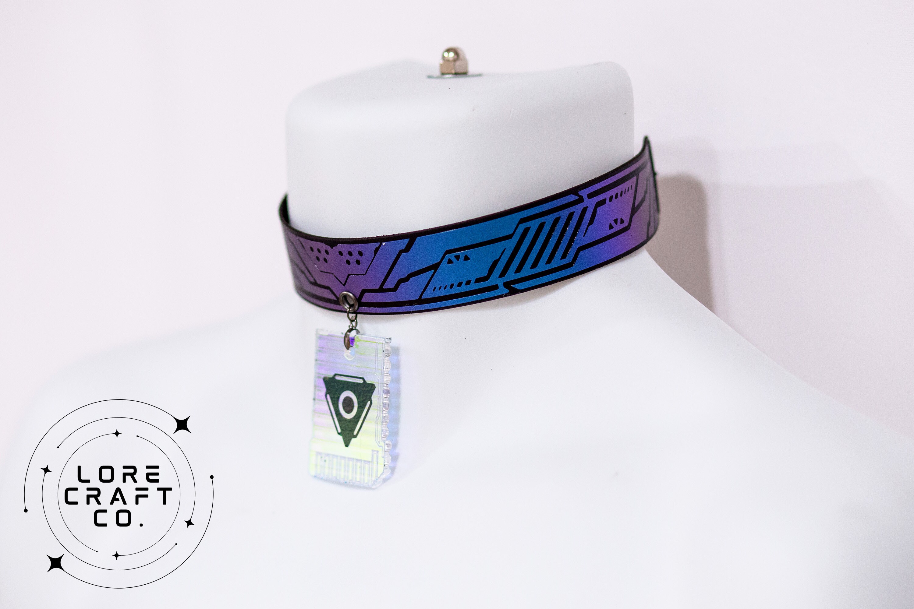 Cyberpunk Mech Choker Acrylic Charm Anime Inspired Techwear - Etsy