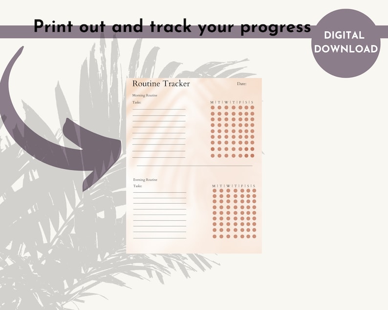 Routine Checklist Printable Planner Insert Daily Morning and - Etsy