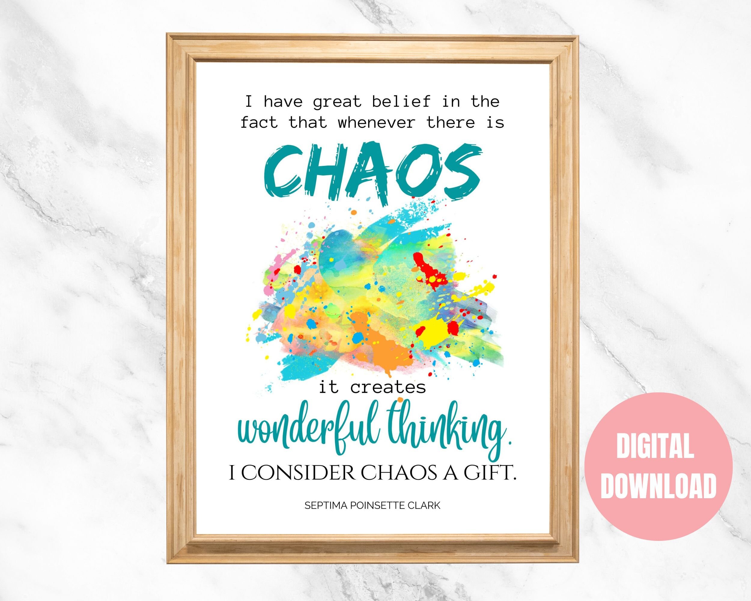 Chaos Creates Wonderful Thinking Septima Poinsette Clark - Etsy