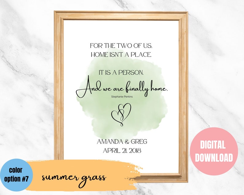 Personalized Printable Wall Art | We Are Finally Home | 8 Color Options ...