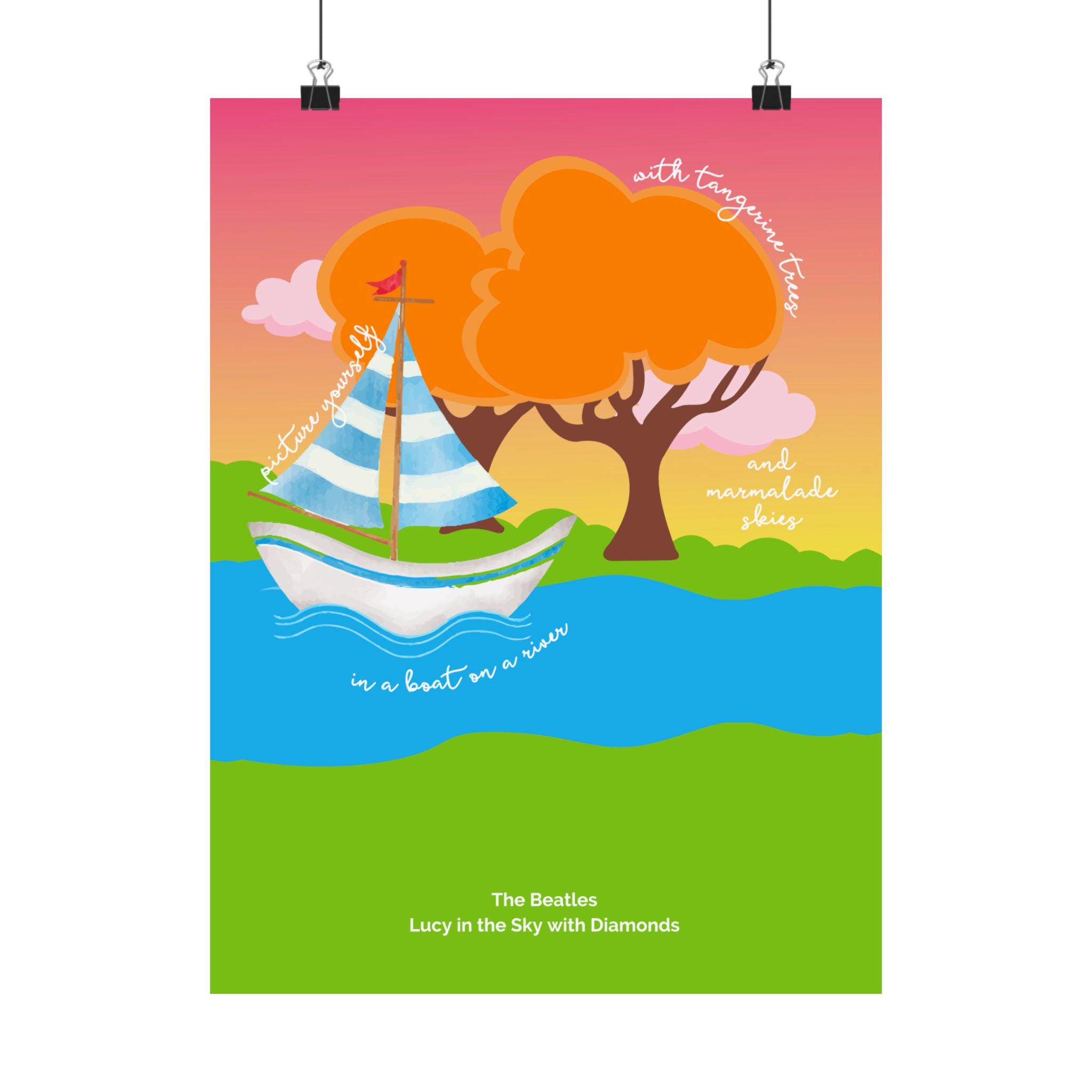 Beatles Wall Art | Lucy in the Sky With Diamonds | Lennon Mccartney ...