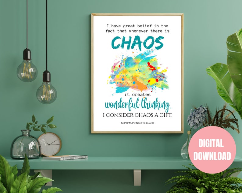 Chaos Creates Wonderful Thinking Septima Poinsette Clark - Etsy
