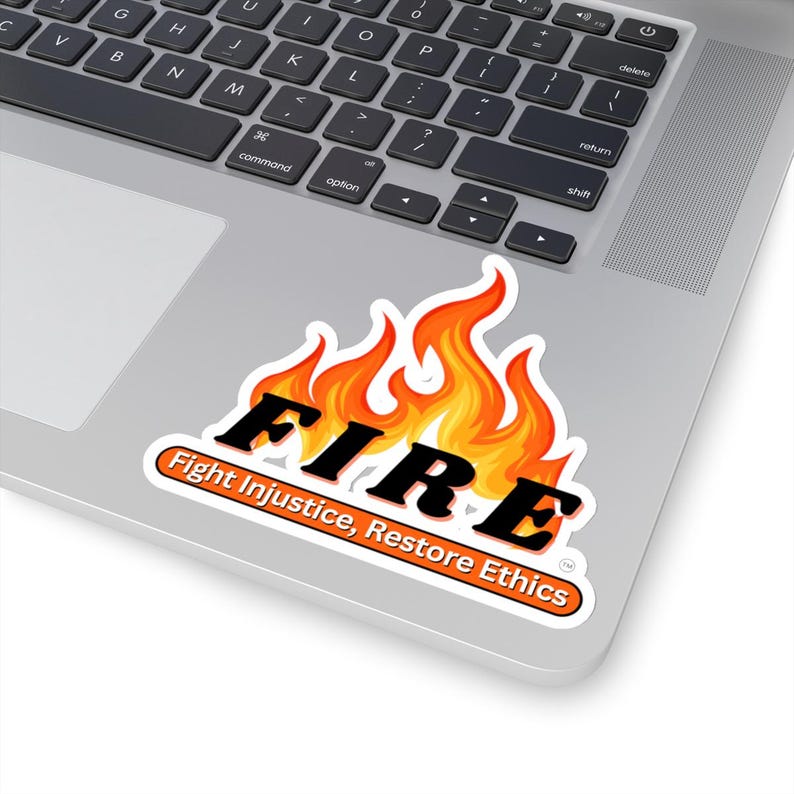 FIRE Brand Logo Sticker Sheet, Kiss-cut Stickers, Laptop Decal, Water ...