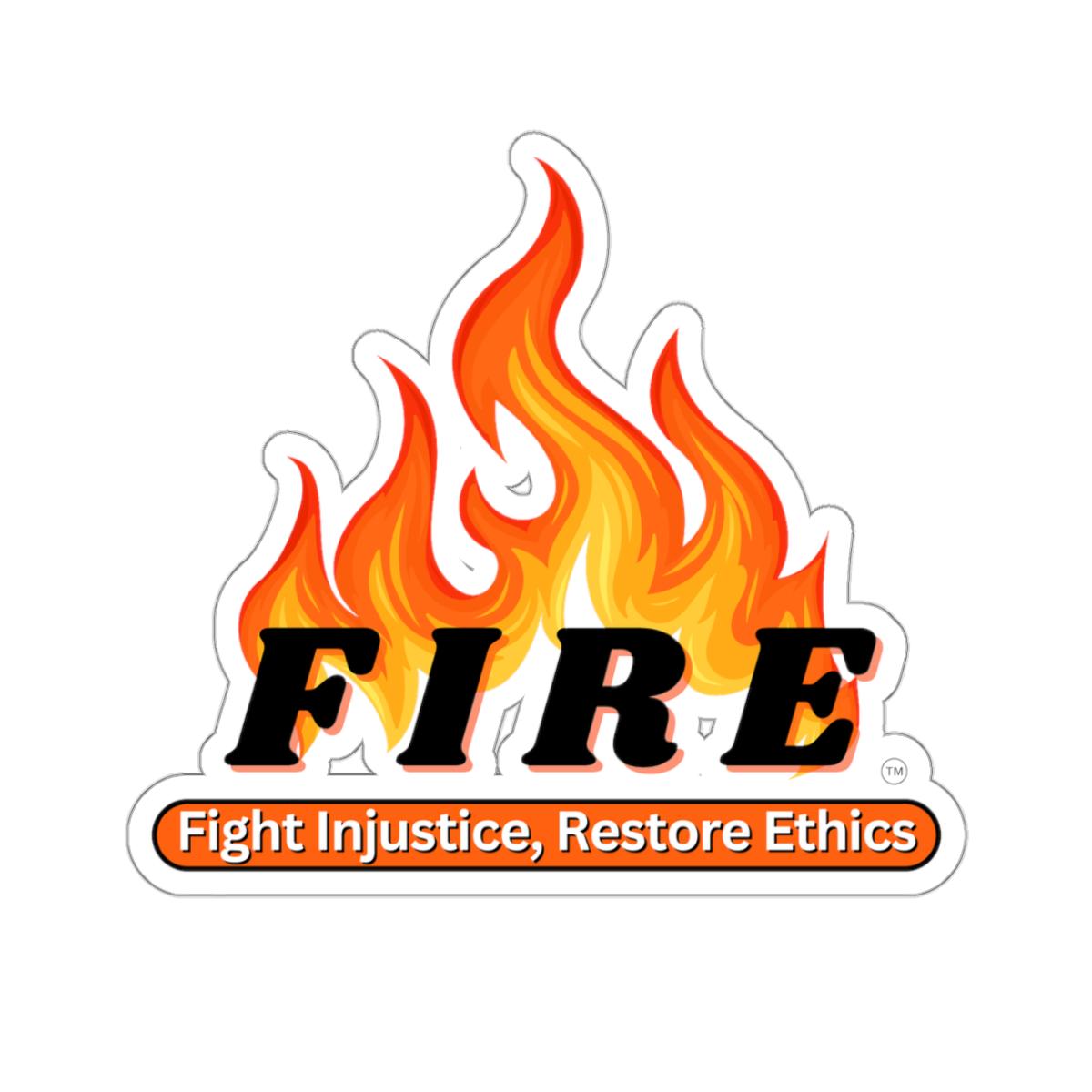 FIRE Brand Logo Sticker Sheet, Kiss-cut Stickers, Laptop Decal, Water ...