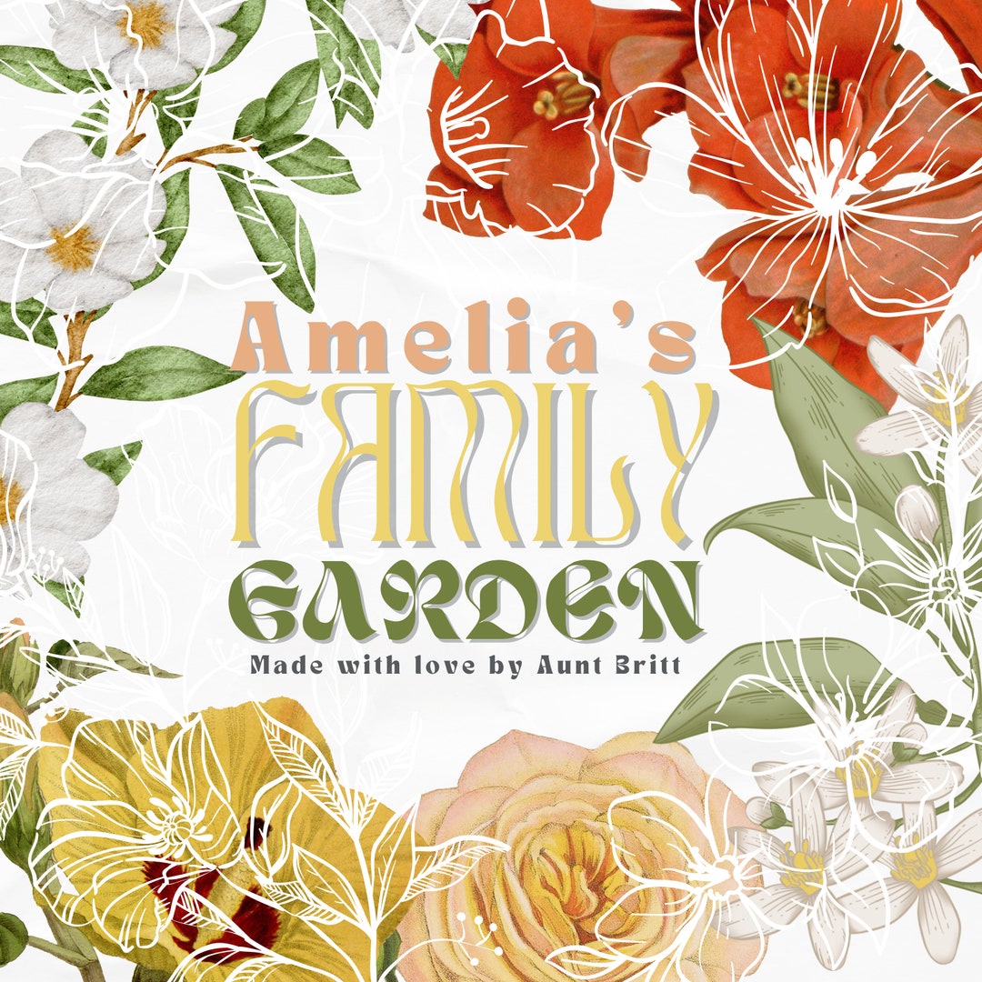 Baby Girls Family Tree Canva Baby Book Family Tree Template - Etsy