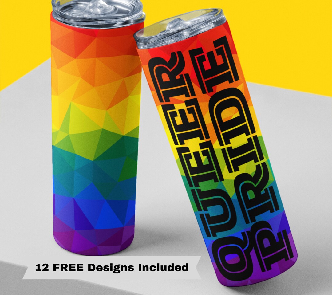 20oz Skinny Tumbler LGBTQIA+ Tumbler Sublimation Design Templates ...