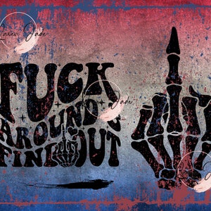 20oz Skinny Tumbler Fuck Around and Find Out Design Templates, Middle ...