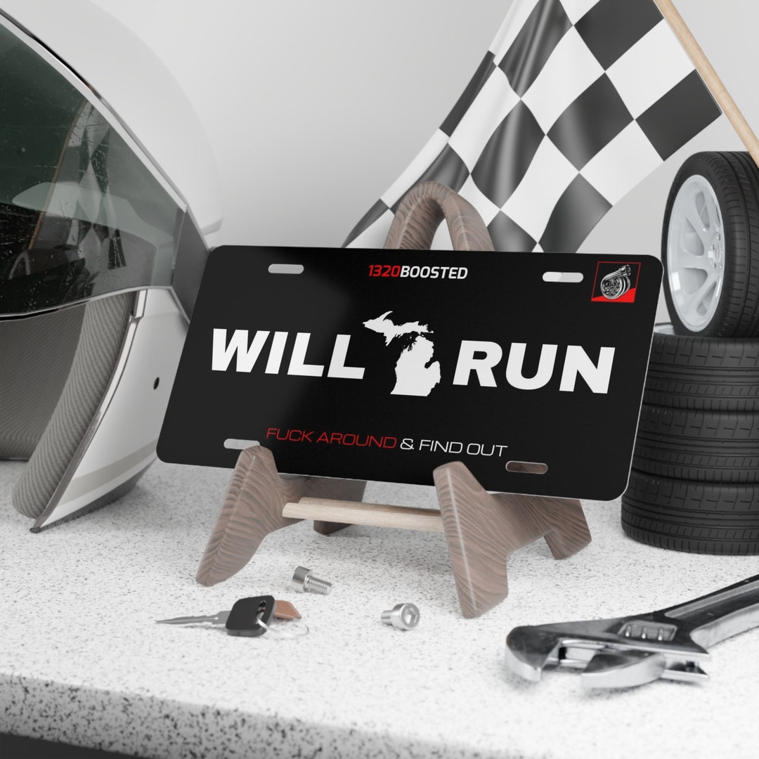 WILL RUN Vanity Plate - Etsy