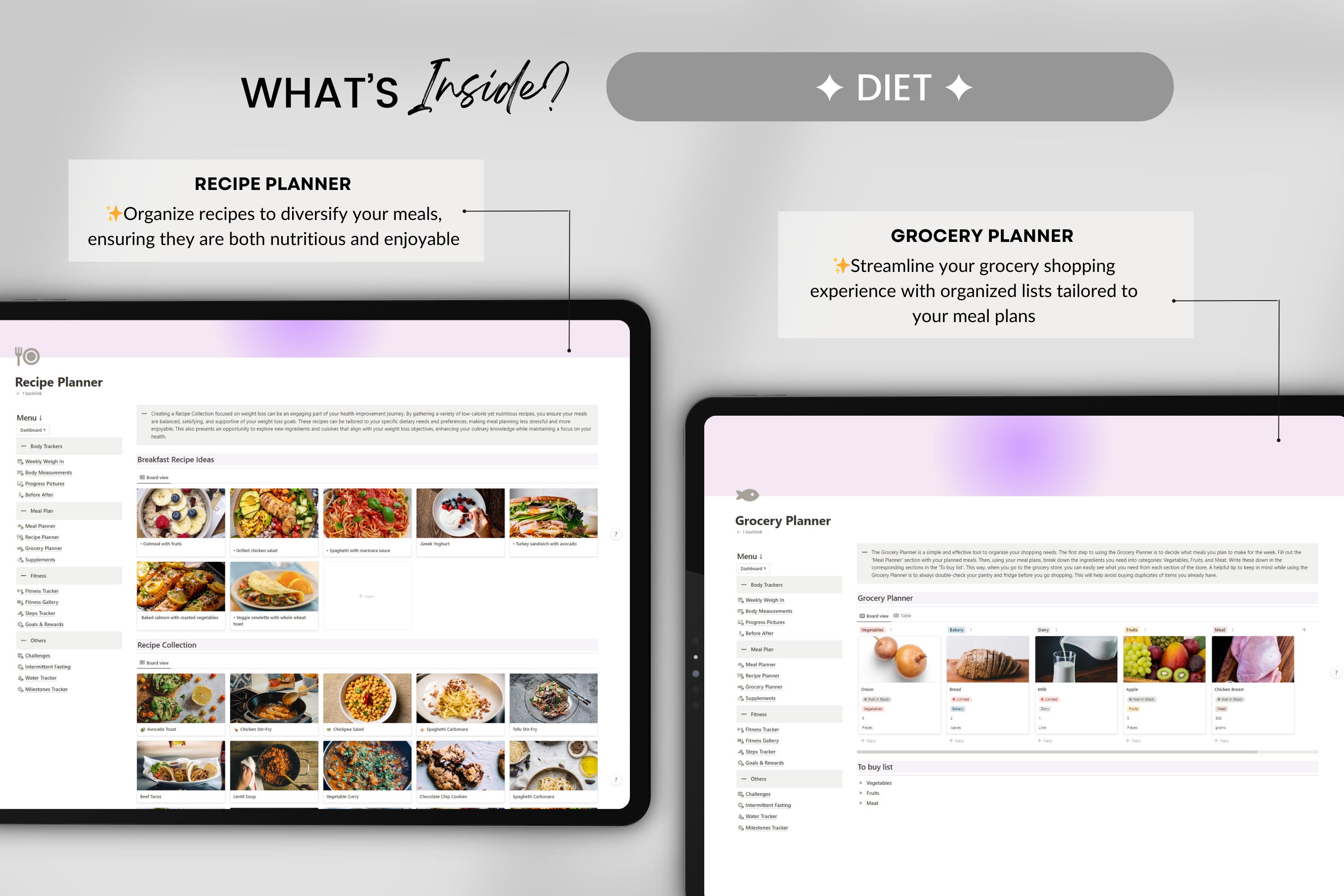 Weight Loss Tracker Notion Template, Weight Tracker, Calorie Tracker ...