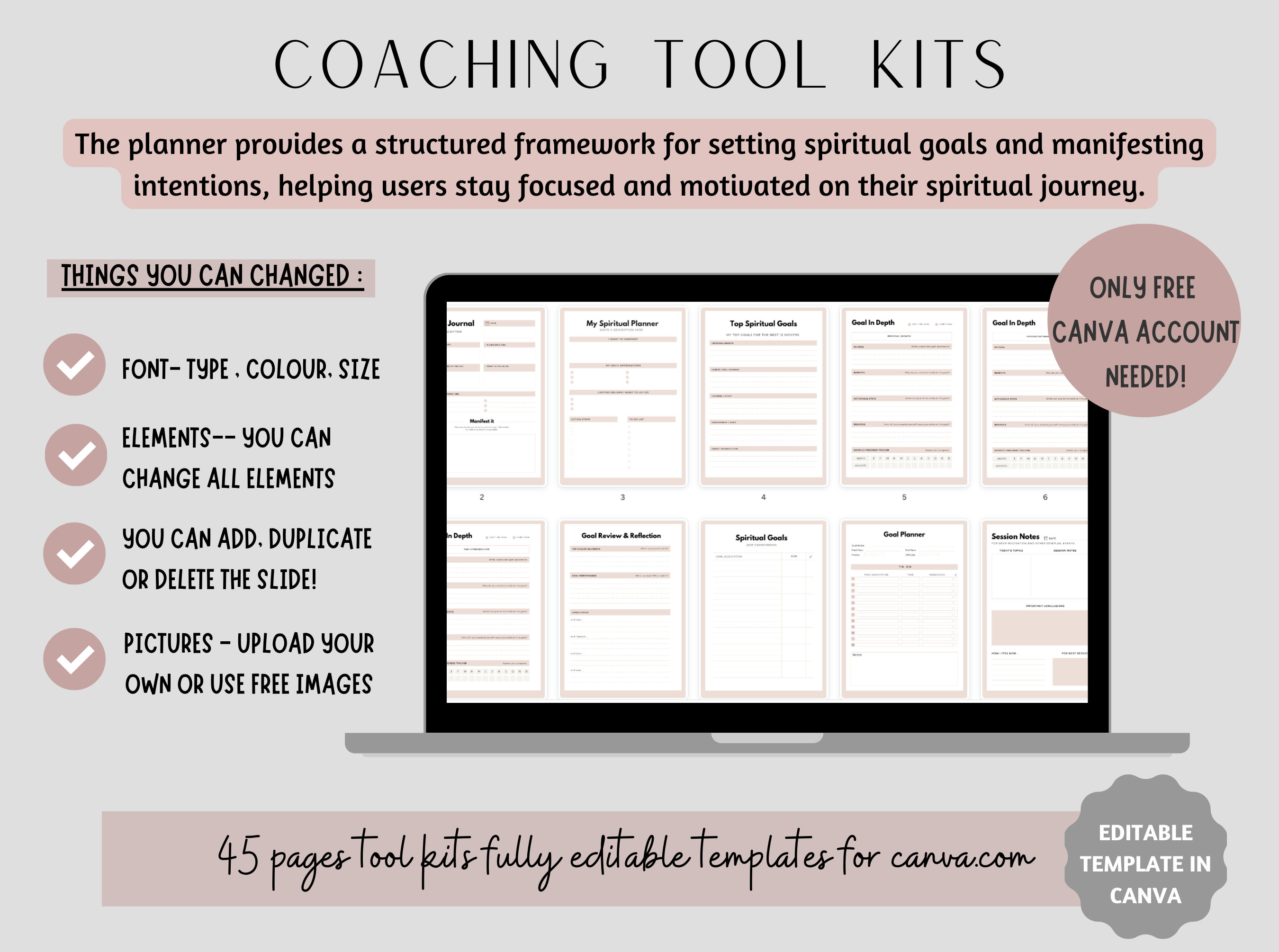 Spiritual Worksheets, Manifestation Template, Coaching Worksheets, Life ...