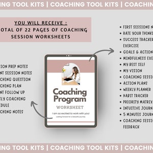 Coaching Session Canva Worksheets, Client Session, Coaching Toolkit ...