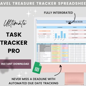 Task Tracker Spreadsheet, to Do List Spreadsheet, Productivity Planner ...