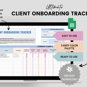 Client Onboarding Tracker Spreadsheet for Coaches, Client Tracker ...