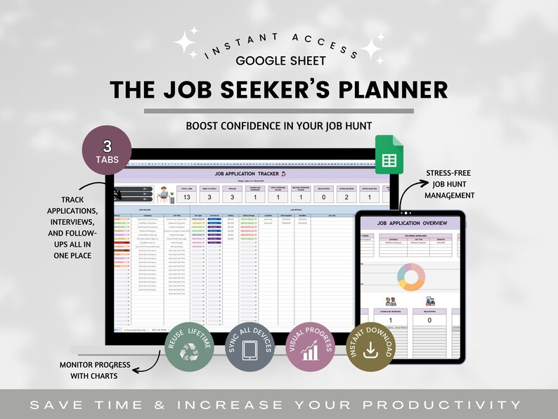 Job Application Tracker Spreadsheet, Job Application Track, Job Google ...