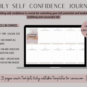 Daily Self Confidence Journal Done for You, Self Esteem Journal, Self ...