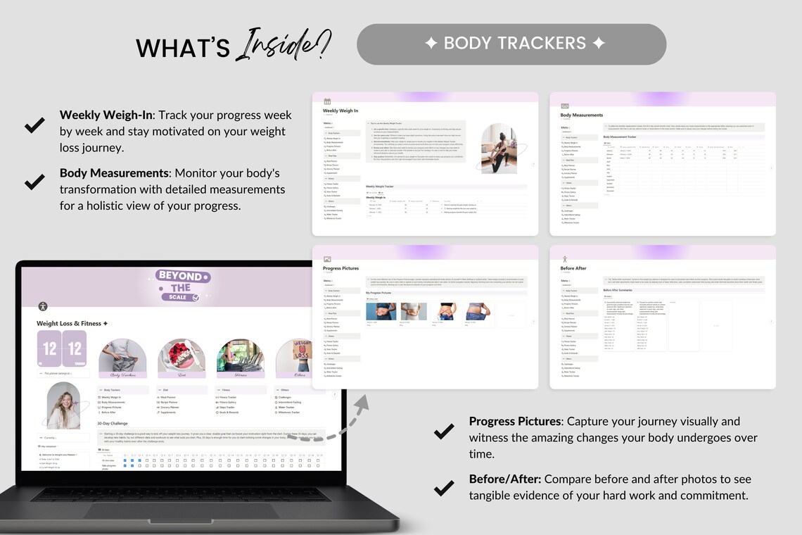 Weight Loss Tracker Notion Template, Weight Tracker, Calorie Tracker ...