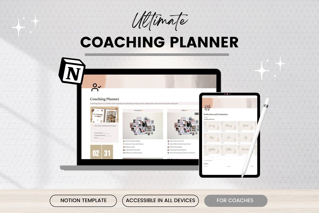 Coaching Client Portal Notion Template, Coaching Session Planner, Coach Client Onboarding ...