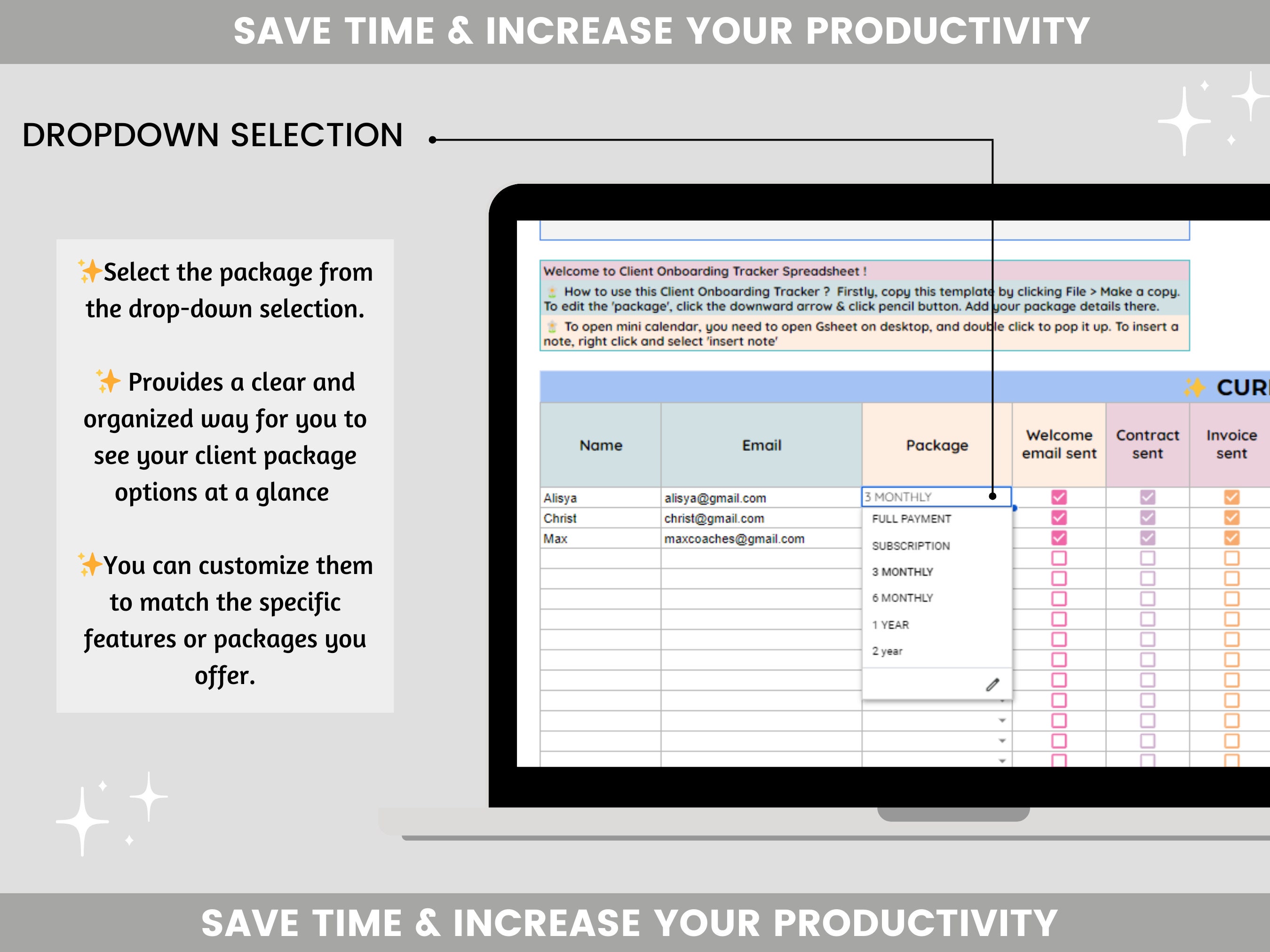 Client Onboarding Tracker Spreadsheet for Coaches, Client Tracker ...