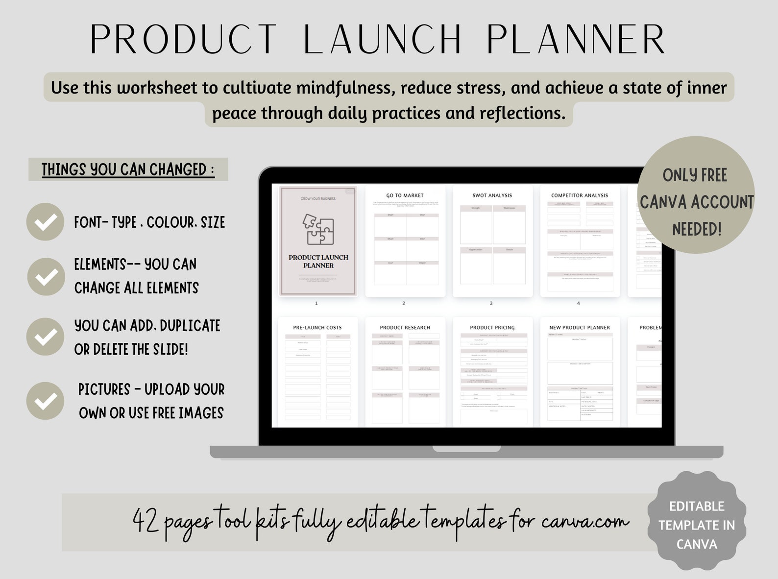 Product Launch Planner Worksheets Done for You, Course Marketing Plan ...