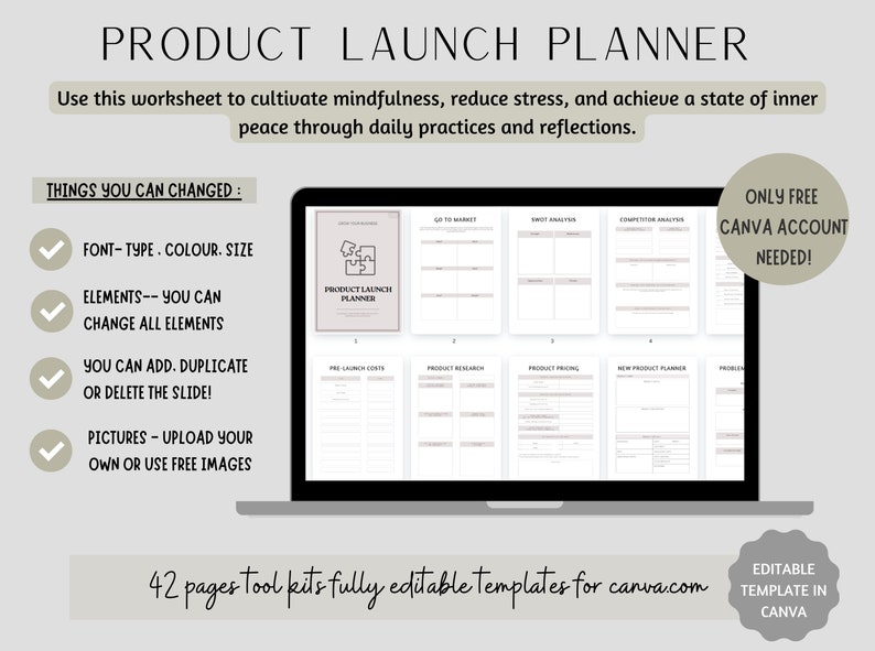 Product Launch Planner Worksheets Done for You, Course Marketing Plan ...