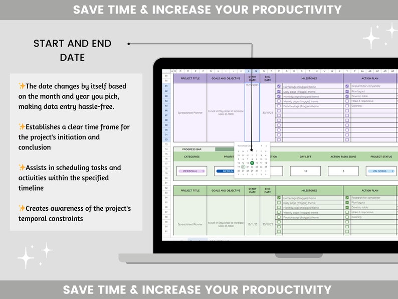 Project Tracker Spreadsheet, Google Sheets Tasks Manager Spreadsheet ...
