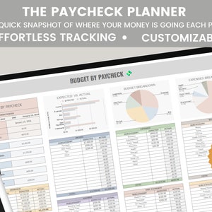 Paycheck Budget Spreadsheet for Google Sheets, Budget by Paycheck ...