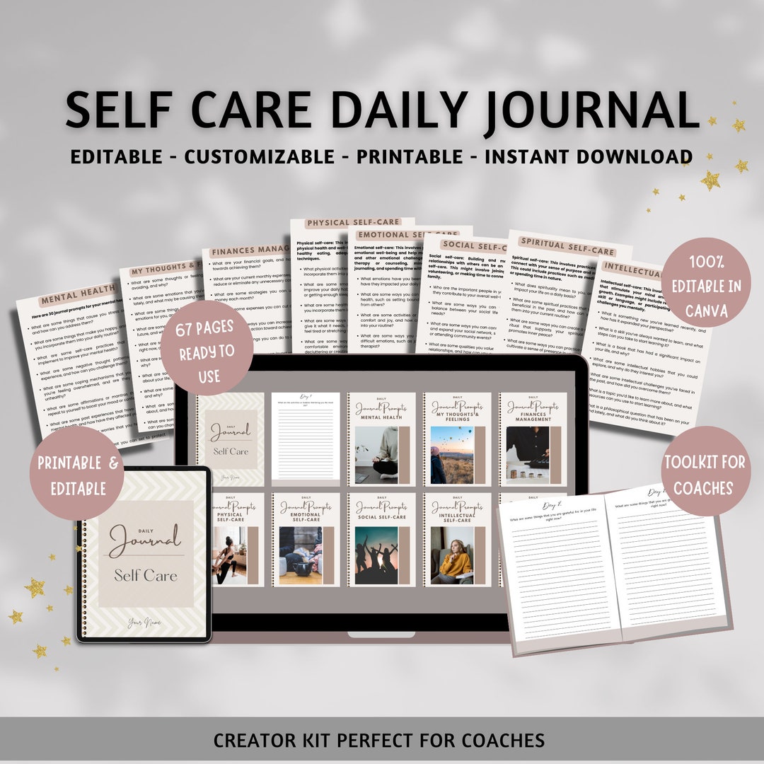 Self Care Journal Printable, Self Love, Mental Health Journal Prompts ...