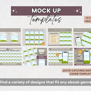 Instagram Content & Instagram Highlight Mock-up Templates, Social Media ...