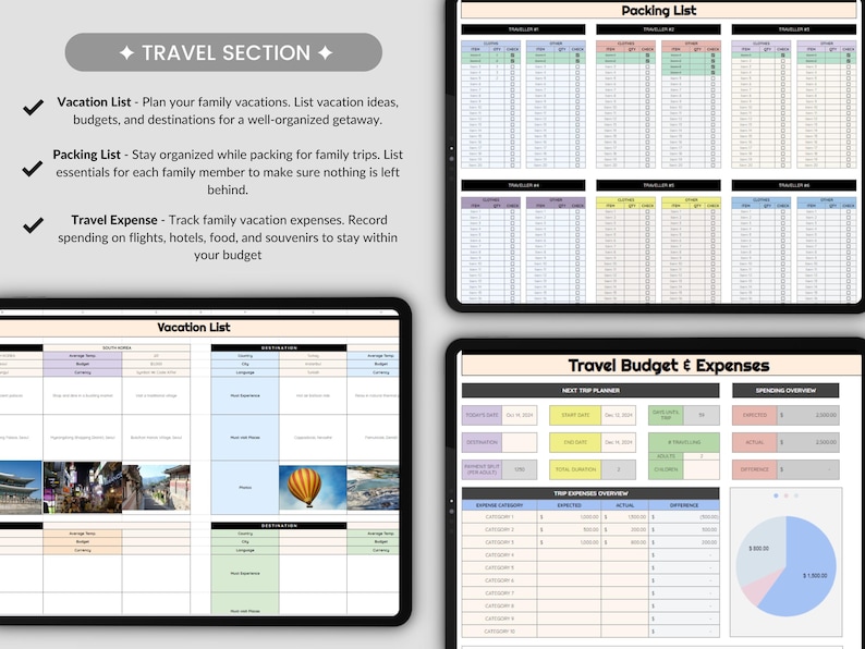 Family Planner Google Sheets, Family Calendar, Family Chore List ...