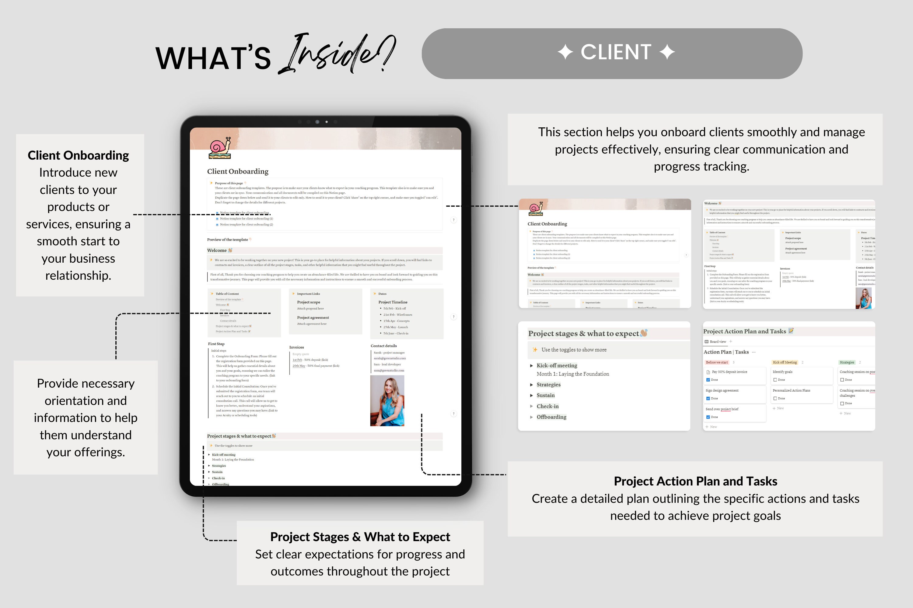 Coaching Client Portal Notion Template, Coaching Session Planner, Coach Client Onboarding ...