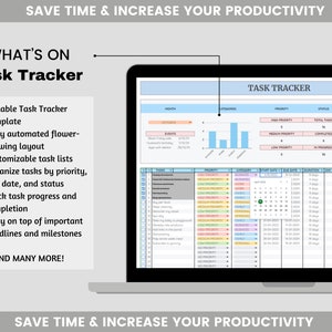 Task Tracker Spreadsheet, to Do List Spreadsheet, Productivity Planner ...