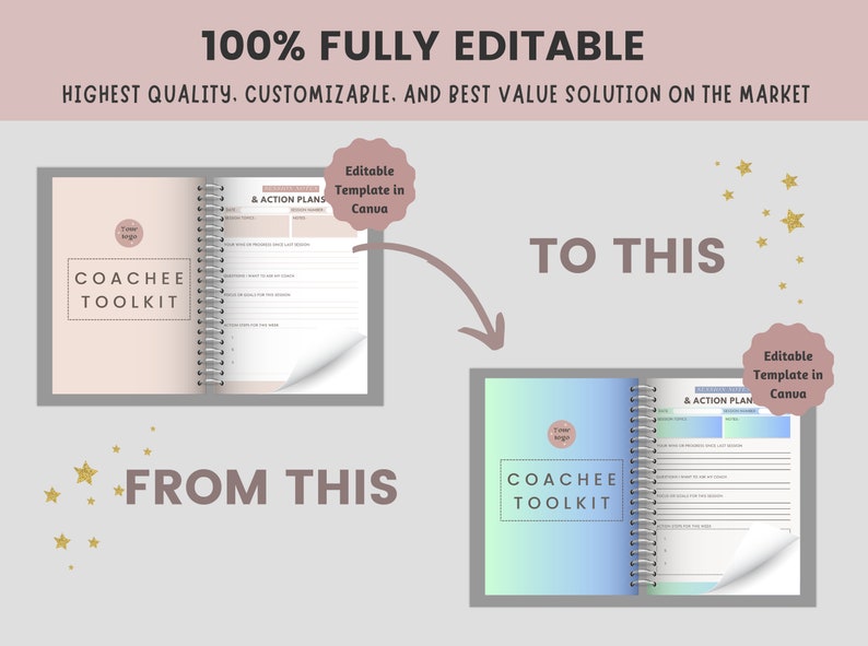 Coaching Session Canva Worksheets, Client Session, Coaching Toolkit ...