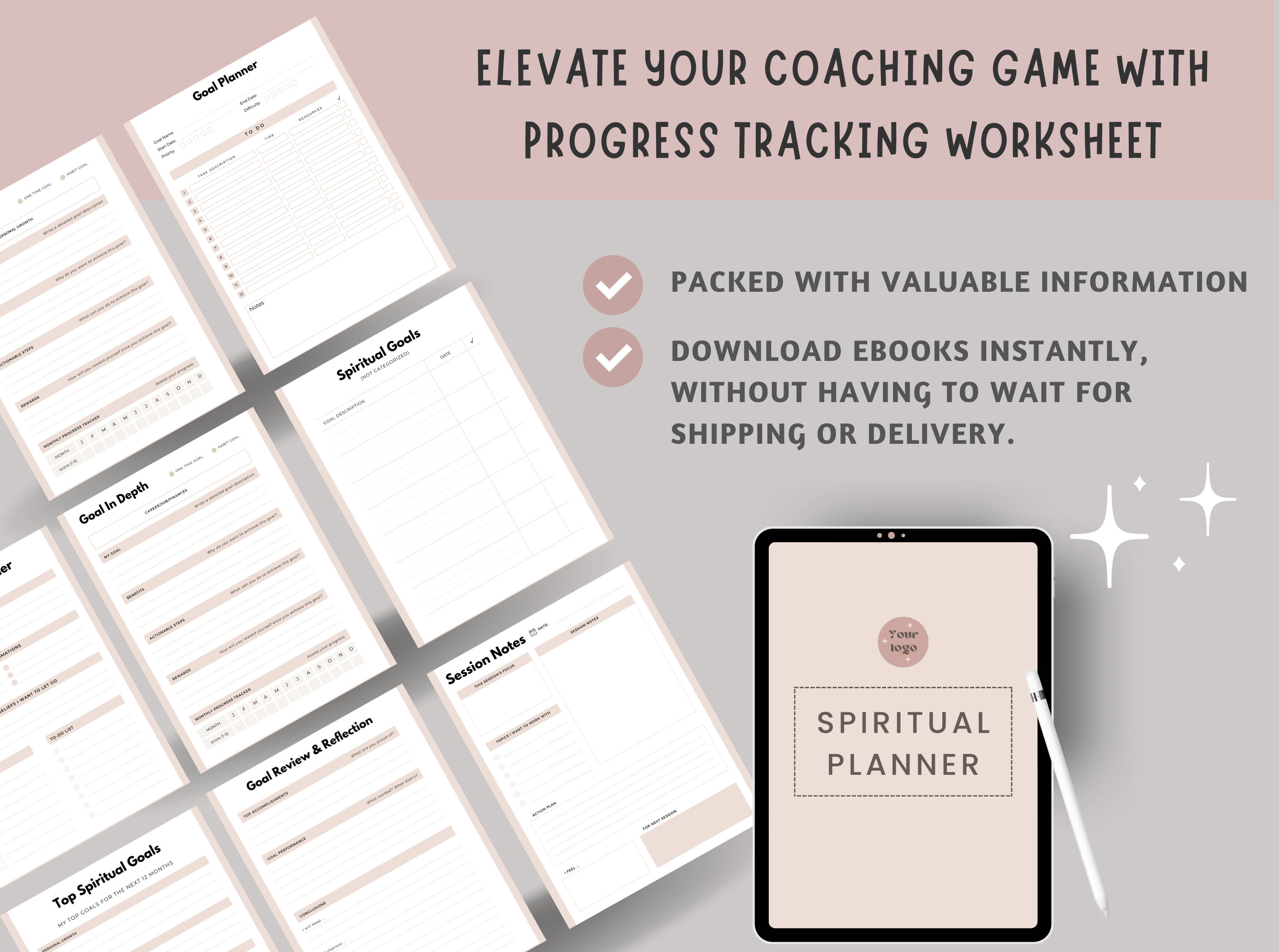 Spiritual Worksheets, Manifestation Template, Coaching Worksheets, Life ...