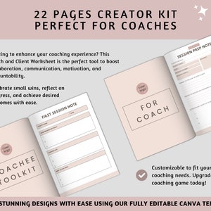 Coaching Session Canva Worksheets, Client Session, Coaching Toolkit ...