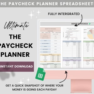 Paycheck Budget Spreadsheet for Google Sheets, Budget by Paycheck ...