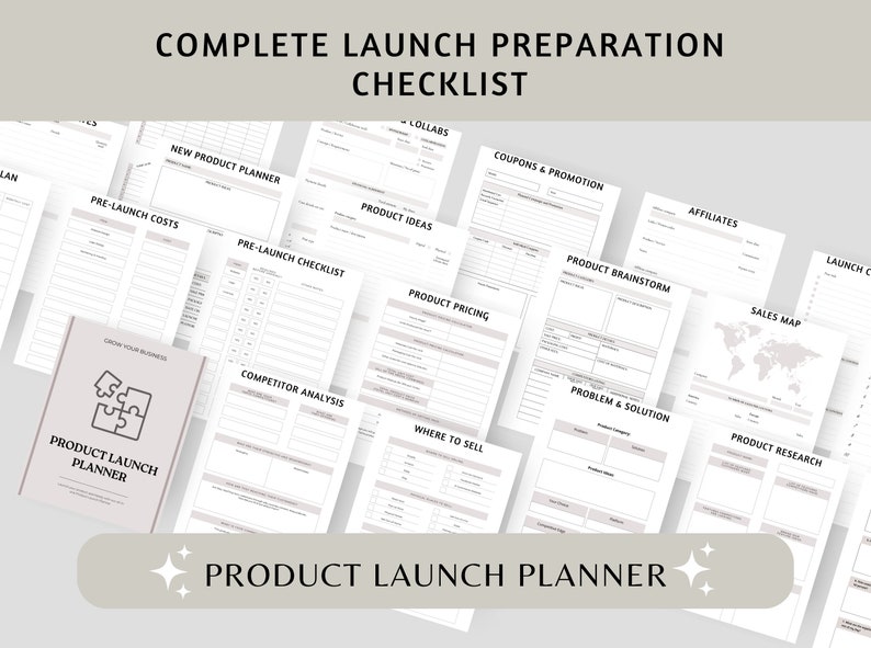 Product Launch Planner Worksheets Done for You, Course Marketing Plan, Marketing Planner ...