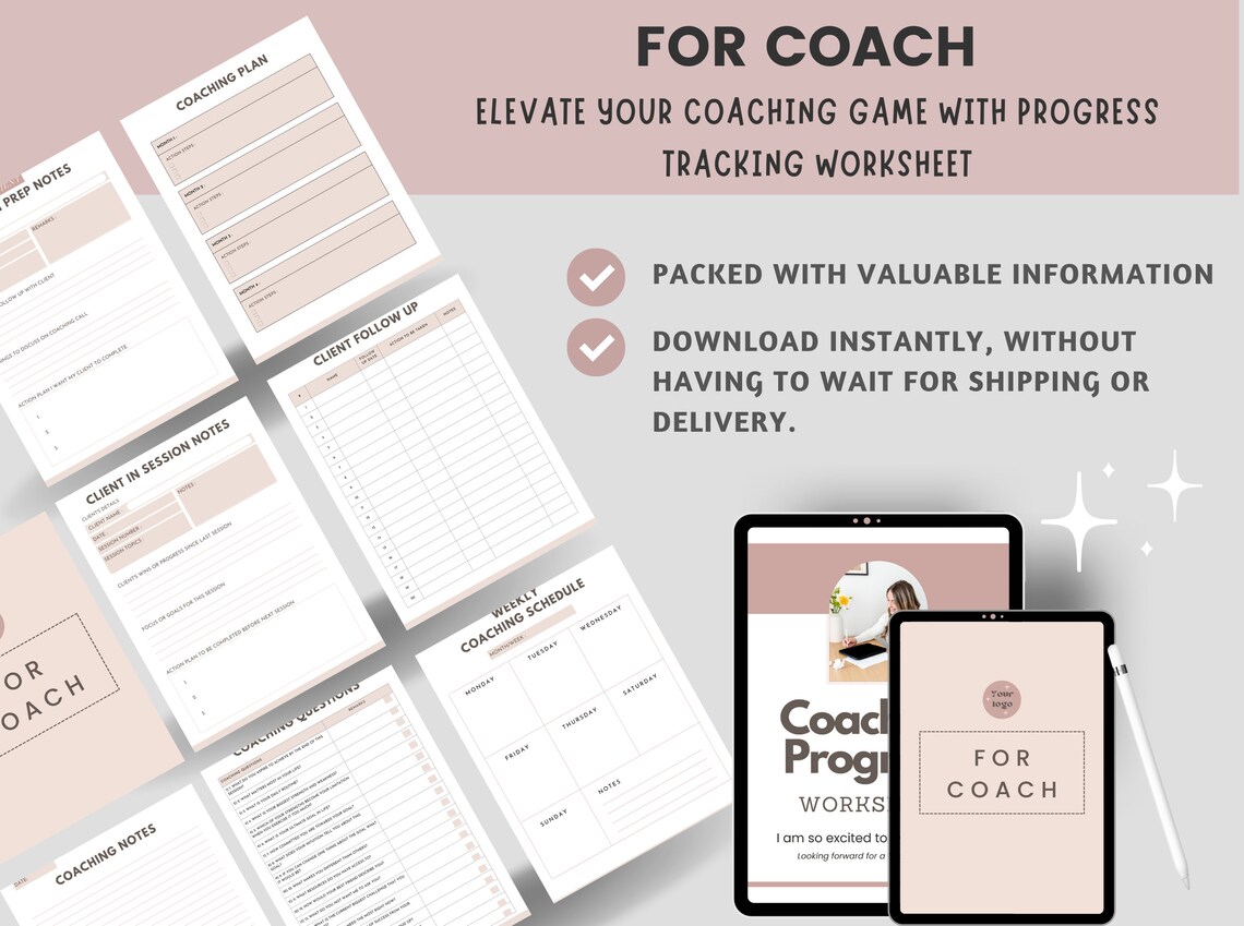 Coaching Session Canva Worksheets, Client Session, Coaching Toolkit ...